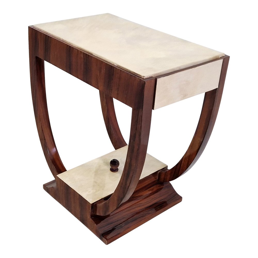 Bifacceral Support Table with Two Side Drawers, 1980s for sale at Pamono