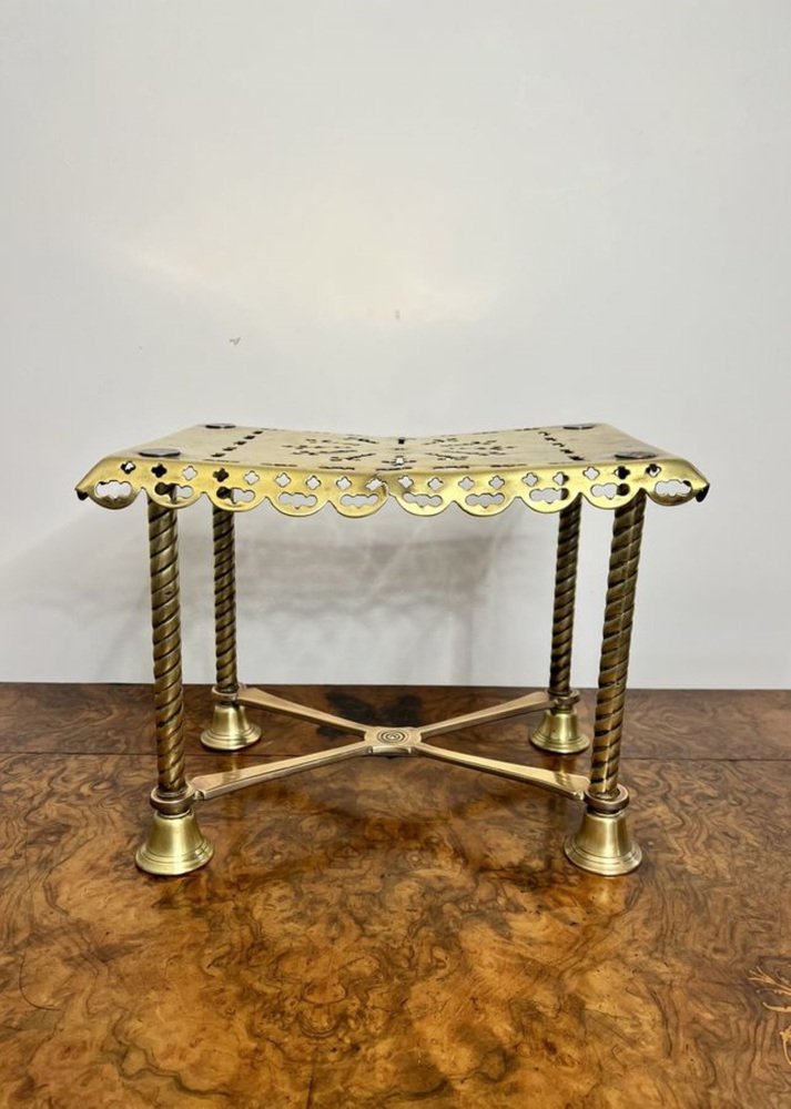 Large Antique Edwardian Brass Trivet, 1900 for sale at Pamono