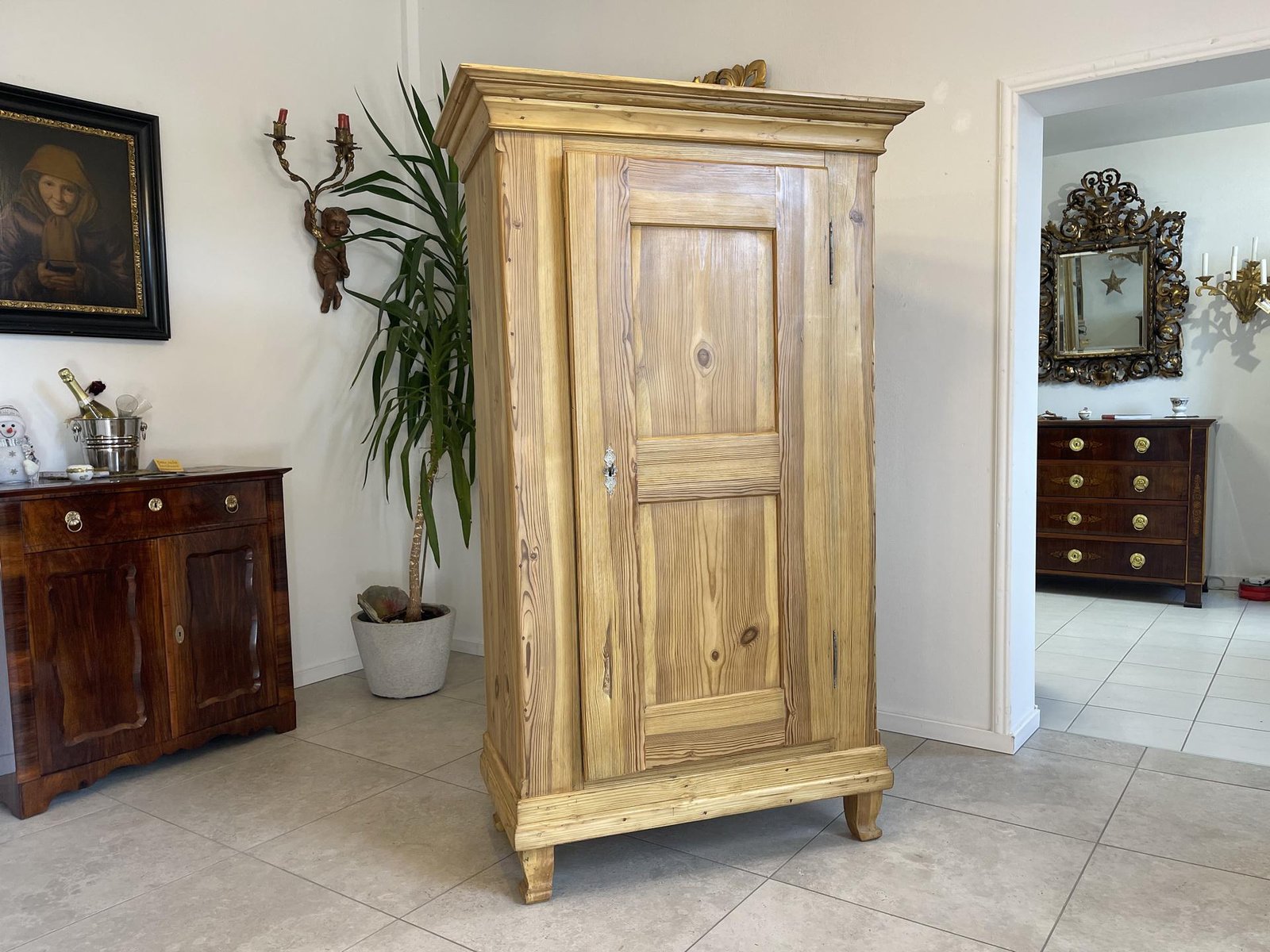 Farmhouse Wardrobe in Natural Wood for sale at Pamono