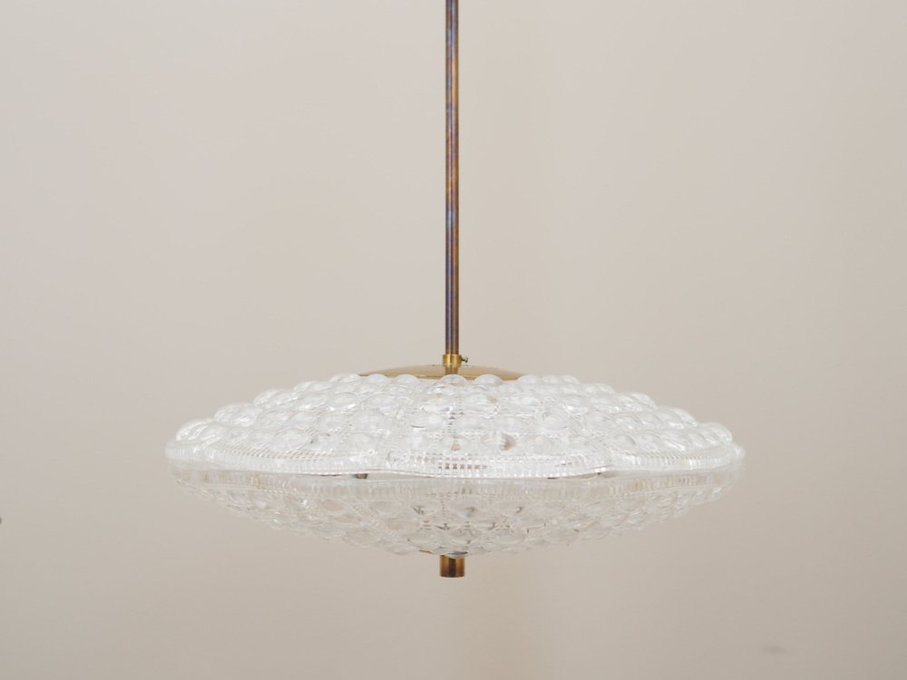 Swedish Brass Ceiling Light by Carl Fagerlund for Orrefors, 1960s for ...
