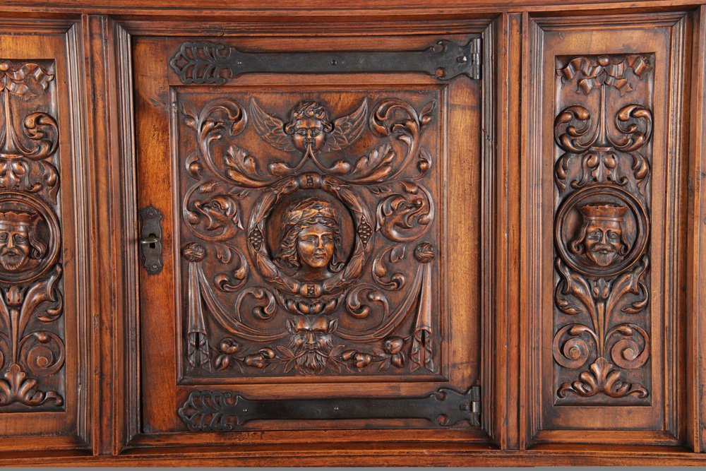 Antique Historicism Cabinet with Lions, 1900s for sale at Pamono