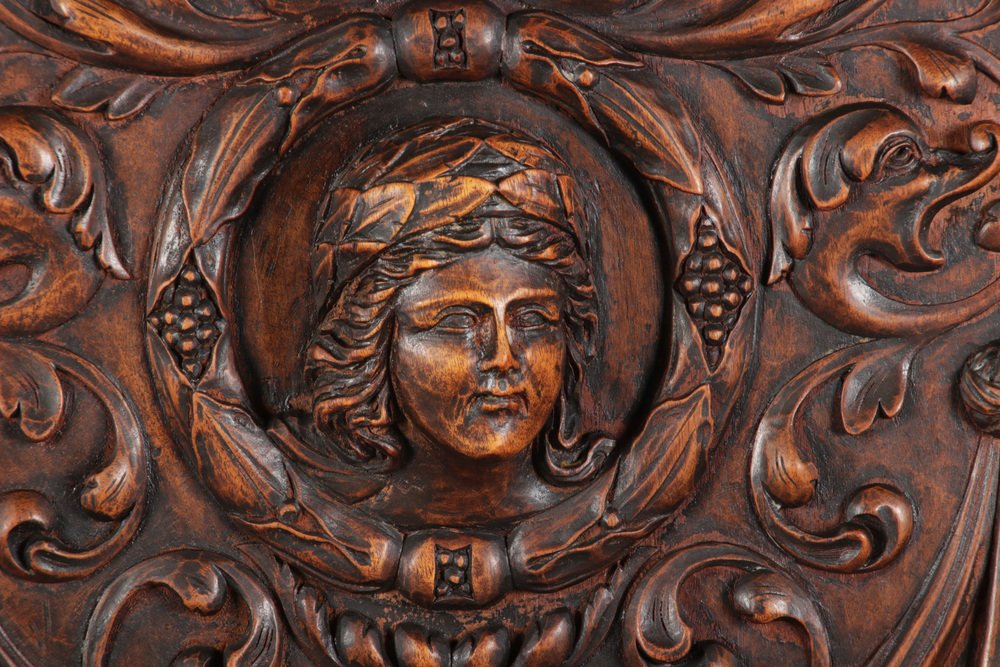 Antique Historicism Cabinet with Lions, 1900s for sale at Pamono