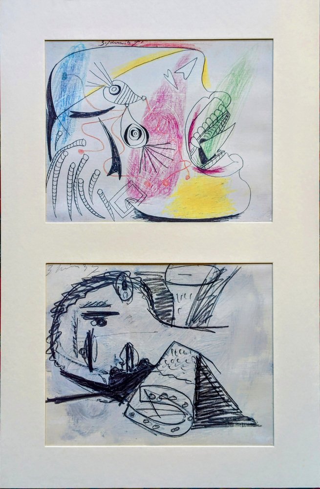 Pablo Picasso, Characters: Two Preparatory Sketches for Guernica ...