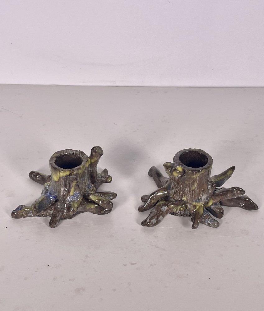Ceramic Candlesticks by Pholien, 2023, Set of 2 for sale at Pamono