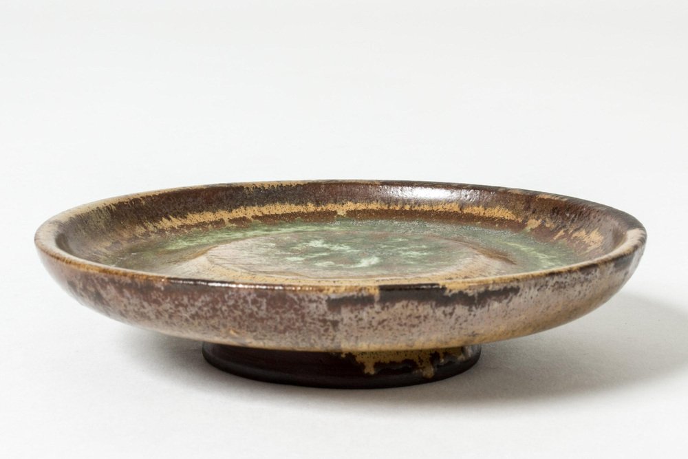 Farsta Platter in Stoneware by Wilhelm Kåge for Gustavsberg, 1940s for ...