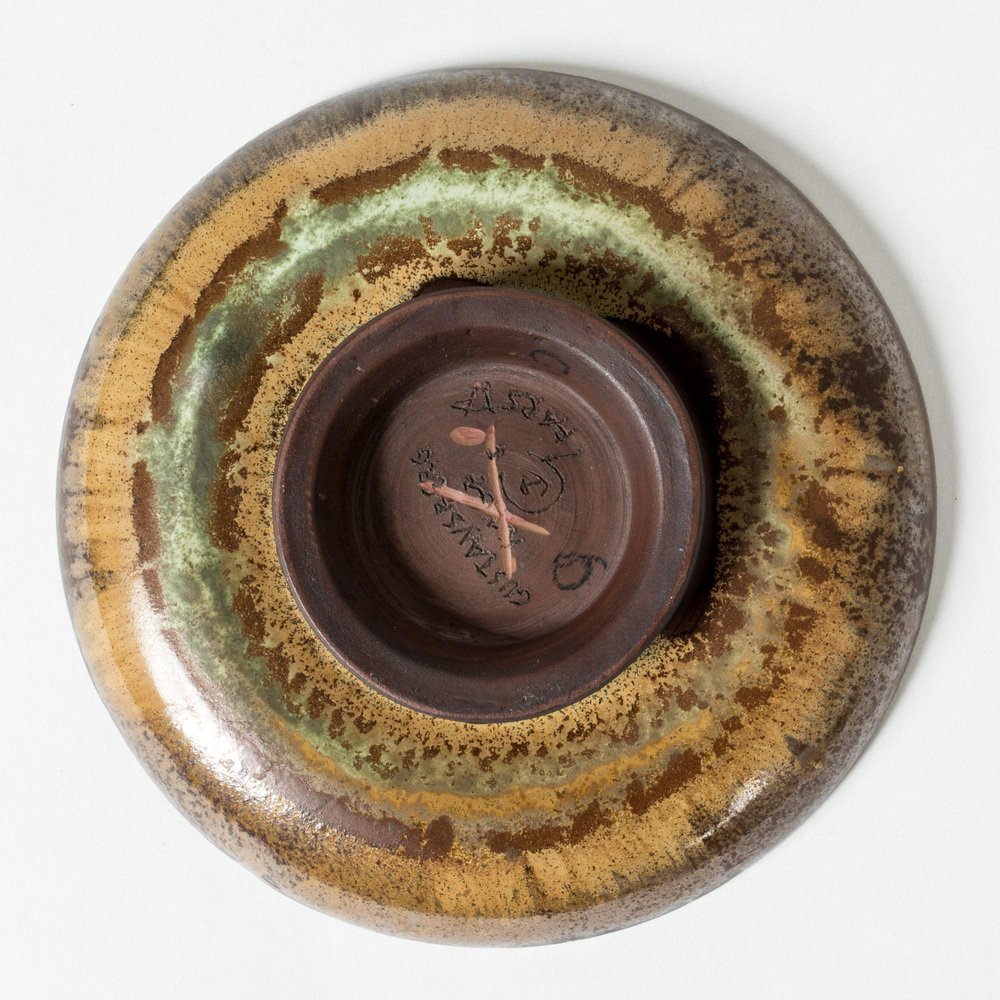 Farsta Platter in Stoneware by Wilhelm Kåge for Gustavsberg, 1940s for ...