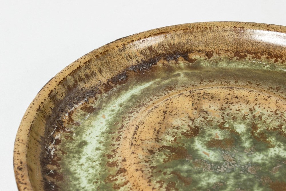 Farsta Platter in Stoneware by Wilhelm Kåge for Gustavsberg, 1940s for ...