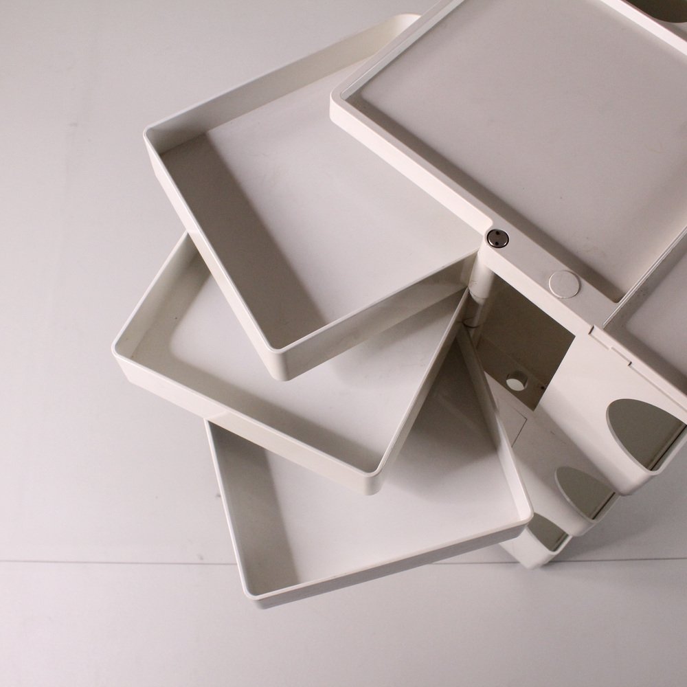 White Boby Cart by Joe Colombo for Bieffeplast for sale at Pamono