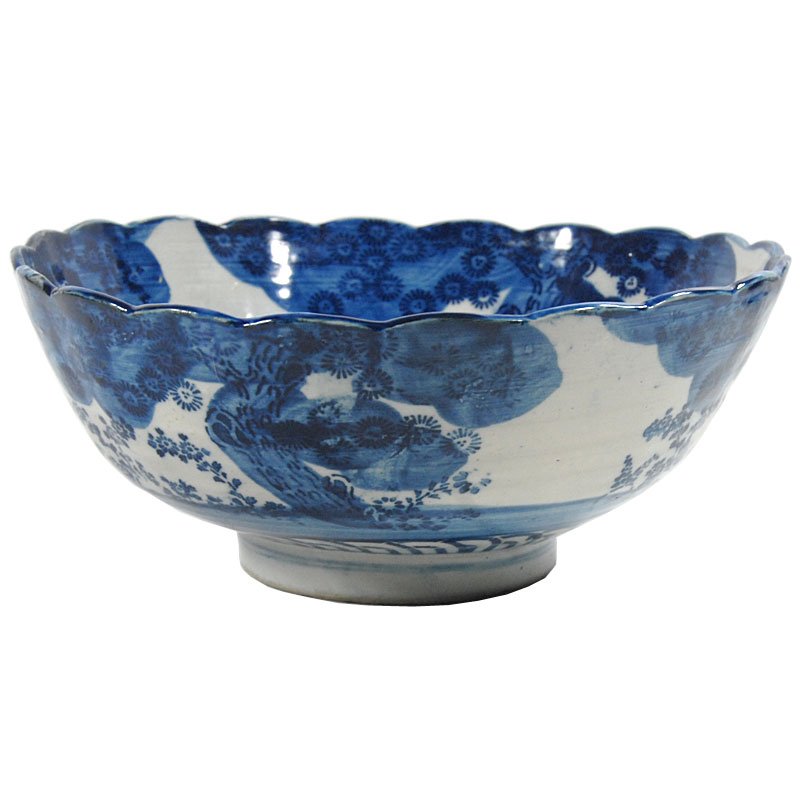 Meiji Blue & White Porcelain Bowl, Japan, 1890s for sale at Pamono