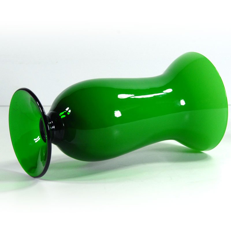 Vintage Italian Green Glass Vase 1970s For Sale At Pamono