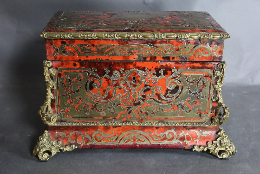 Boulle Marquetry Music Box for sale at Pamono