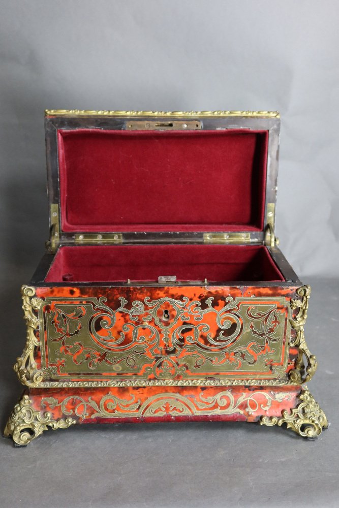 Boulle Marquetry Music Box for sale at Pamono