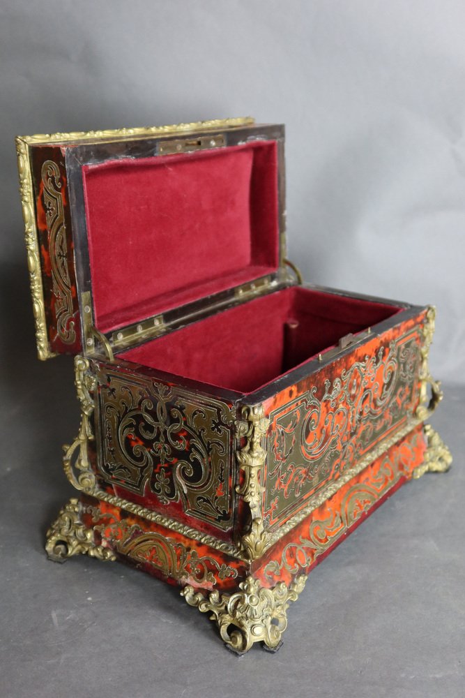 Boulle Marquetry Music Box for sale at Pamono