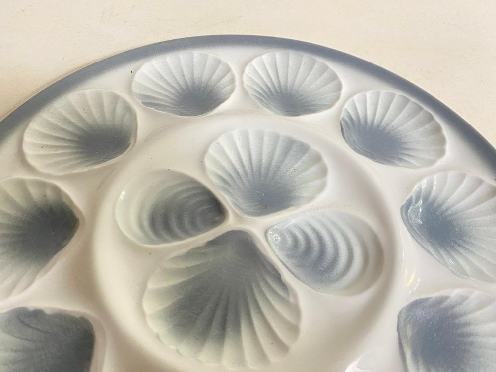 Large Oyster Plate in Grey Ceramic by Moulin des Loups, France, 1960s ...