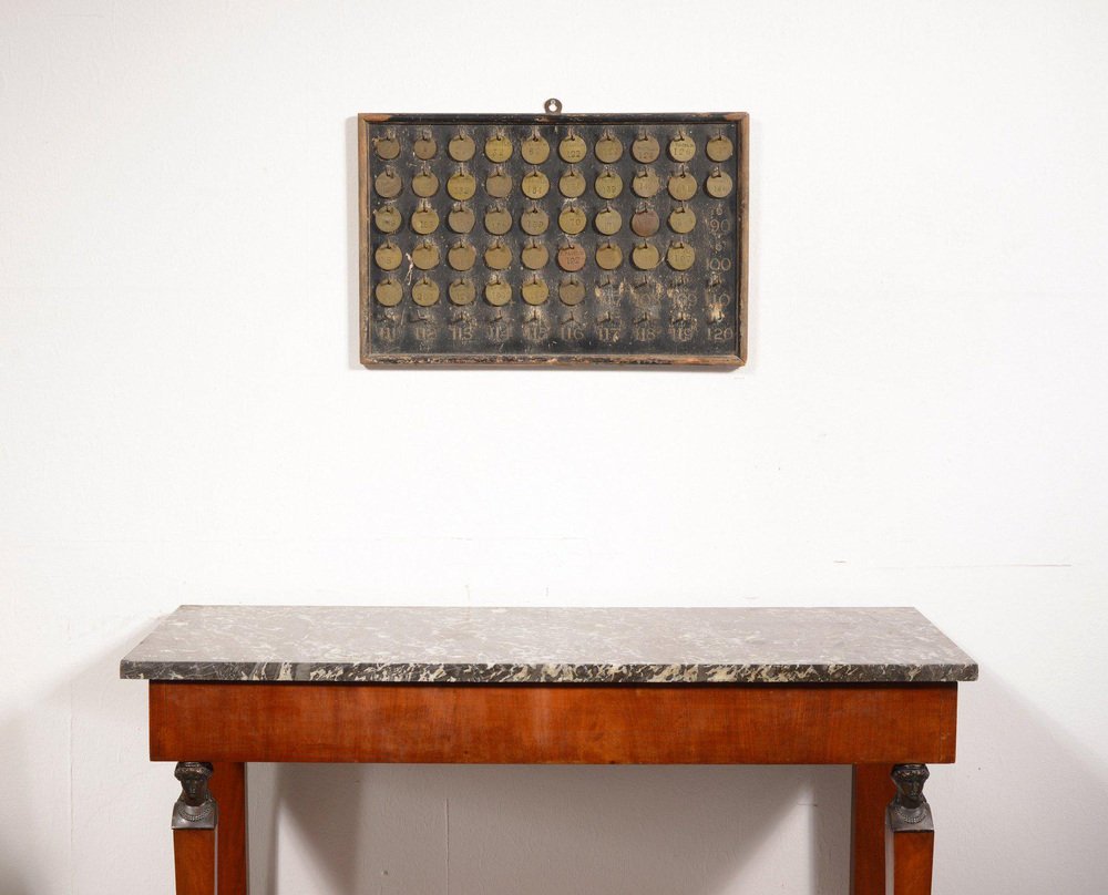 Victorian Hand Painted Number Board or Key Rack, 1880s for sale at Pamono