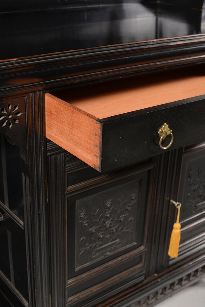 Aesthetic Movement Ebonised Cabinet attributed to T.E. Collcutt for ...