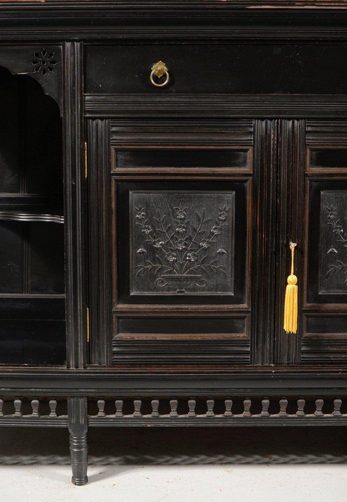 Aesthetic Movement Ebonised Cabinet attributed to T.E. Collcutt for ...