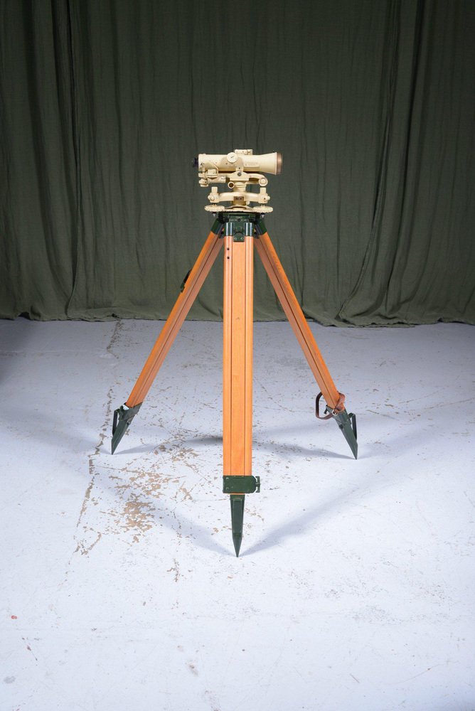 British Theodolite Mounted on Military Tripod from Berger & Sons, 1940s ...