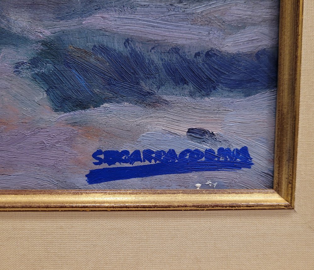 Damián Segarra Codina, Fluvial Landscape, 20th Century, Oil on Board ...