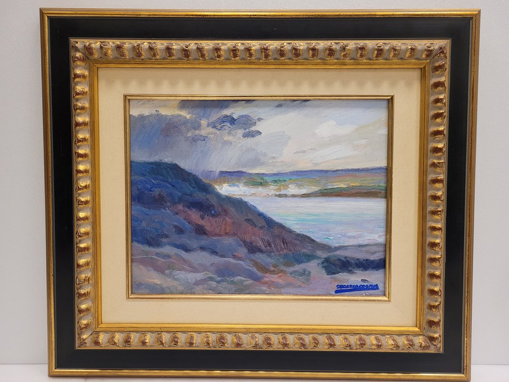 Damián Segarra Codina, Fluvial Landscape, 20th Century, Oil on Board ...