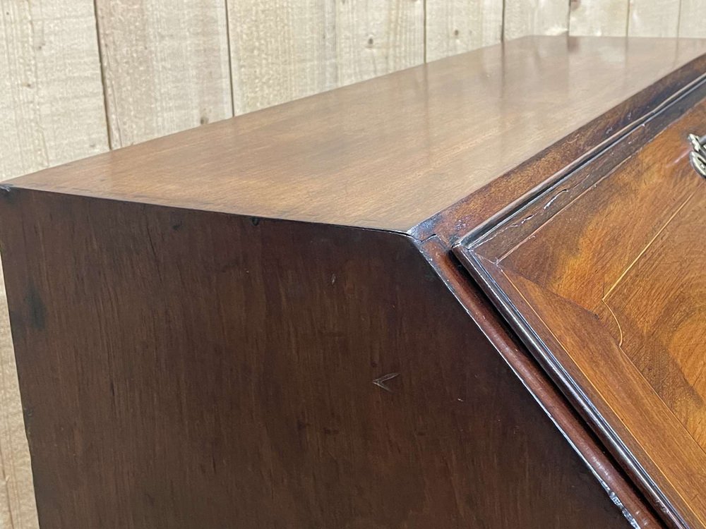 19th Century Georgian English Donkey Back Secretary in Mahogany and Oak ...