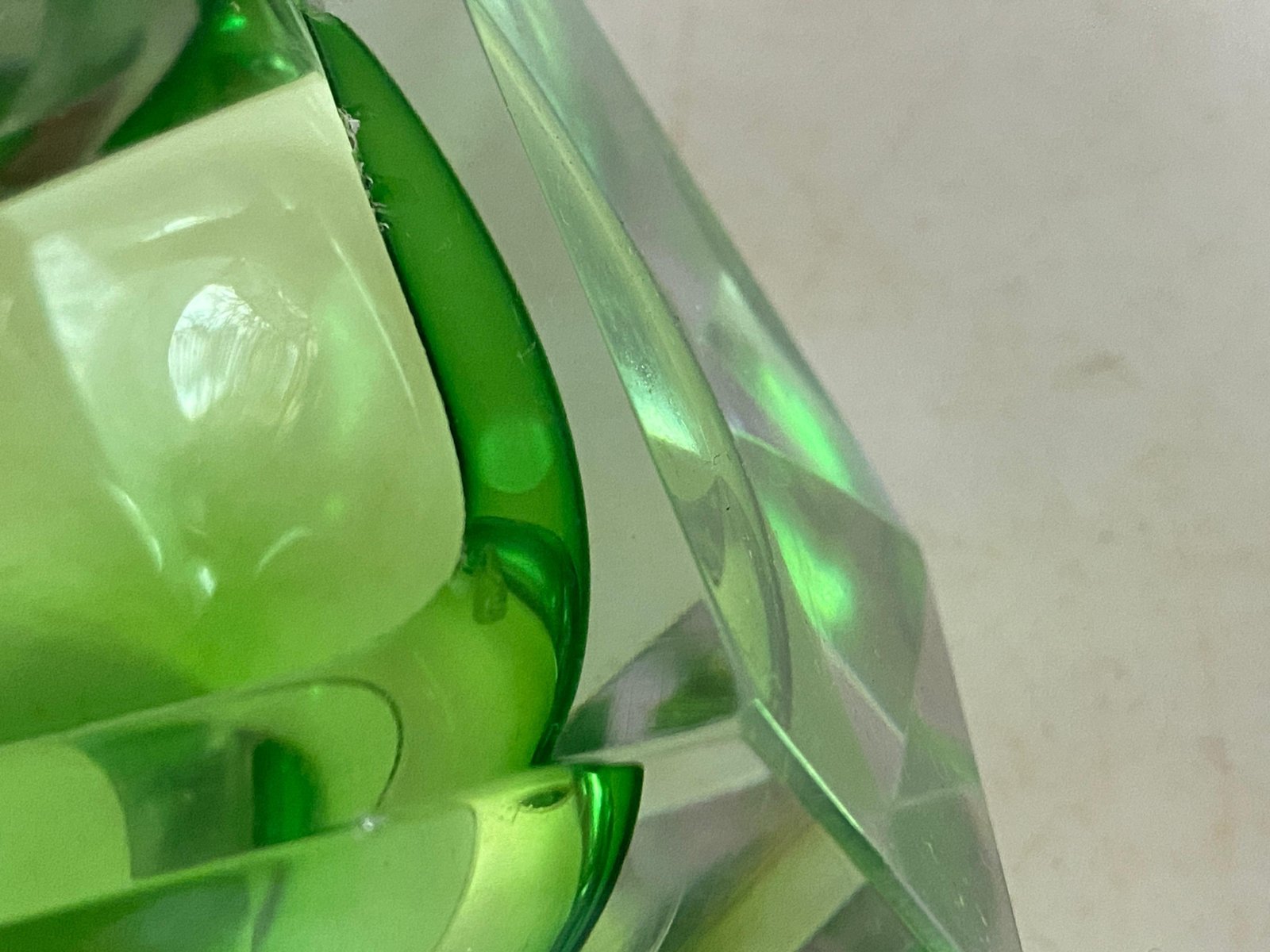 Large Italian Green Glass Ashtray, 1960s for sale at Pamono
