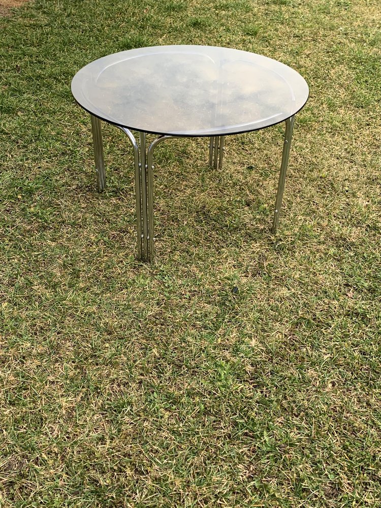 Mid-Century Tubular Chrome Coffee Table, 1960s for sale at Pamono