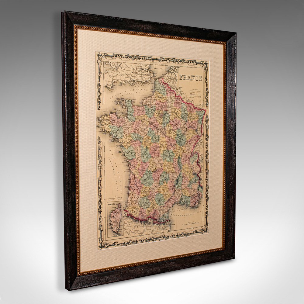 Large Vintage France Map, 1970s for sale at Pamono