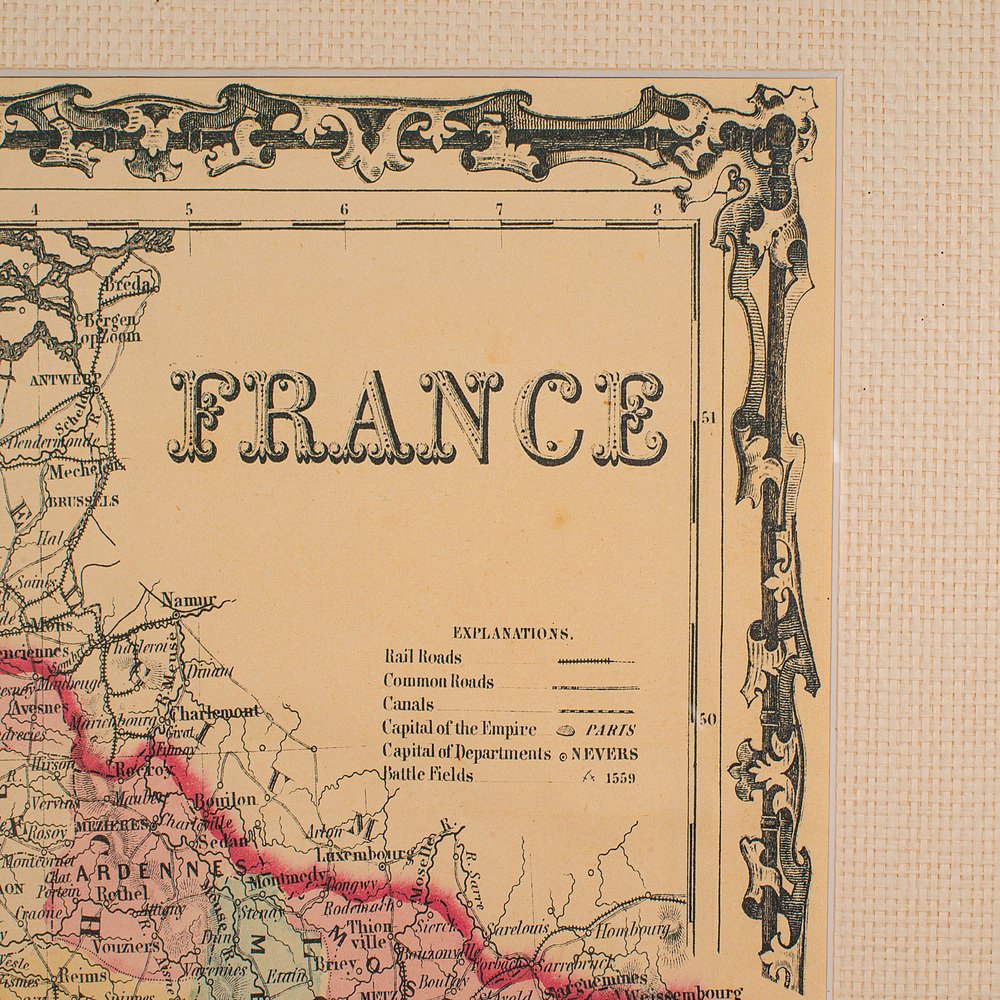Large Vintage France Map, 1970s for sale at Pamono