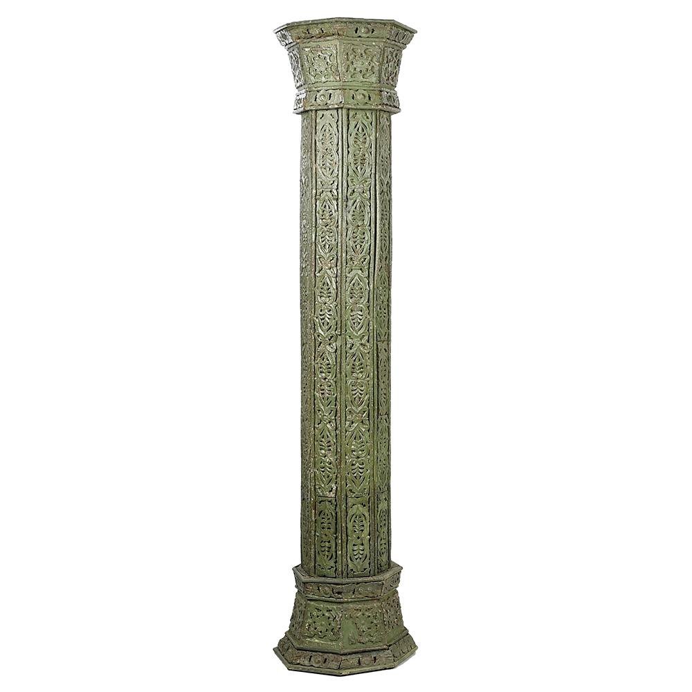 Large Carved Wooden Columns, Set of 4 for sale at Pamono