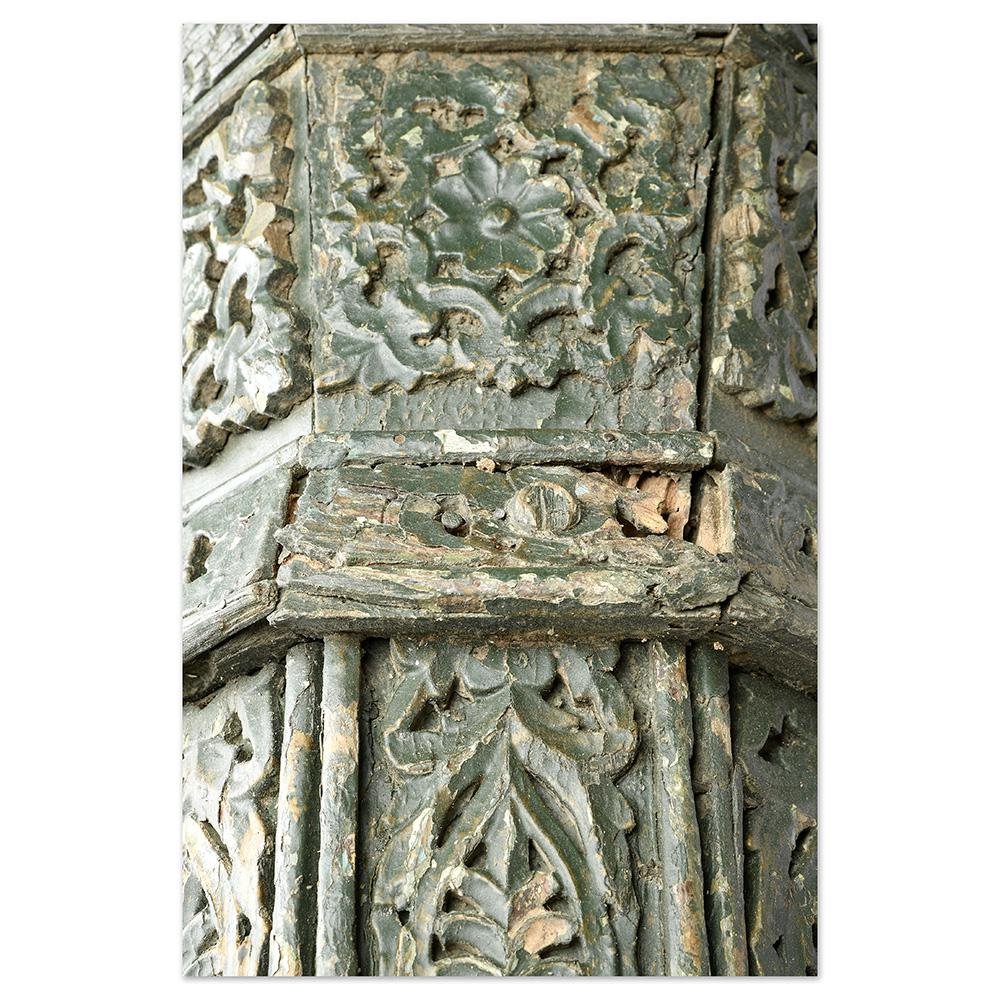 Large Carved Wooden Columns, Set of 4 for sale at Pamono