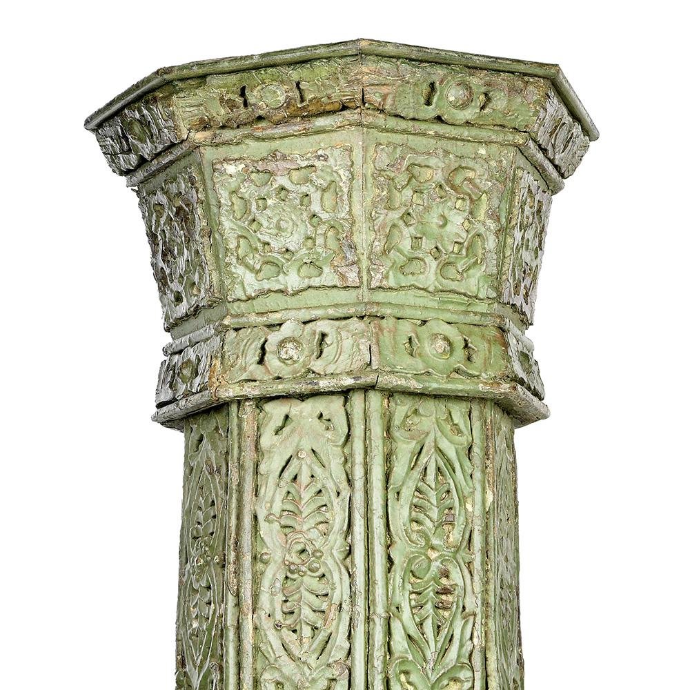 Large Carved Wooden Columns, Set of 4 for sale at Pamono