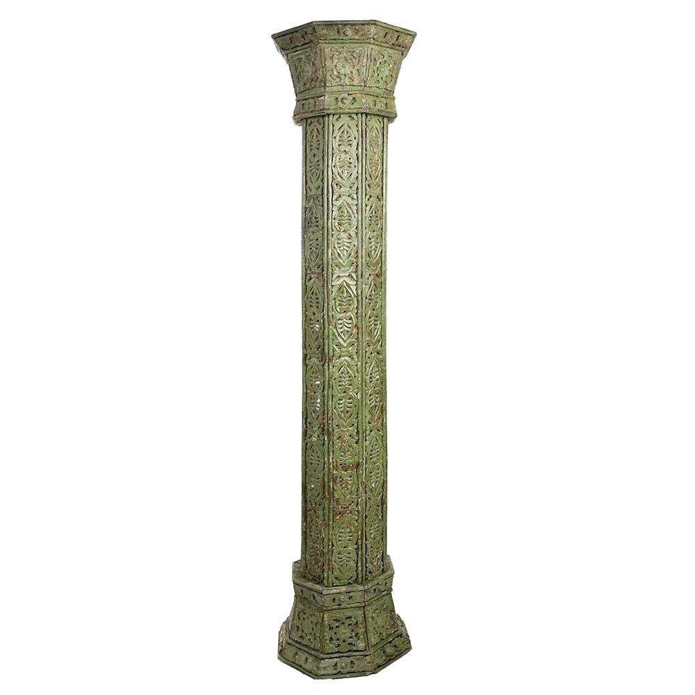 Large Carved Wooden Columns, Set of 4 for sale at Pamono