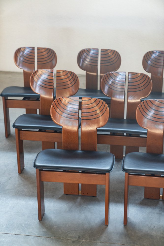 Chairs Mod. Africa by Afra Scarpa, 1990s, Set of 12 for sale at Pamono