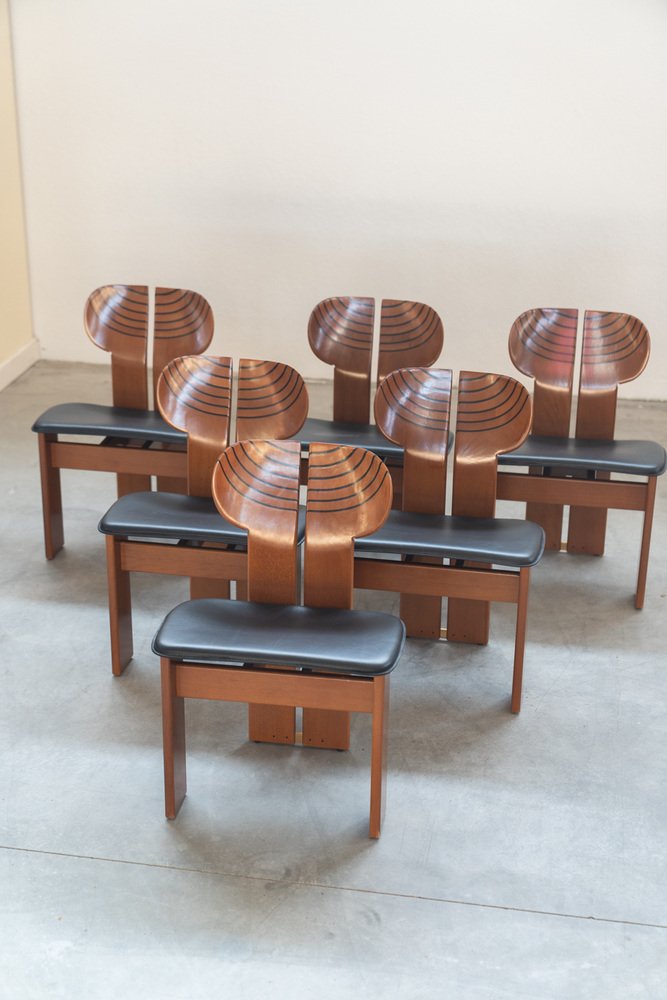 Chairs Mod. Africa by Afra Scarpa, 1990s, Set of 12 for sale at Pamono