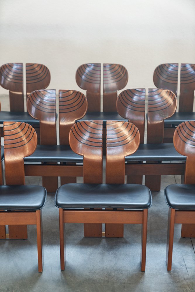 Chairs Mod. Africa by Afra Scarpa, 1990s, Set of 12 for sale at Pamono