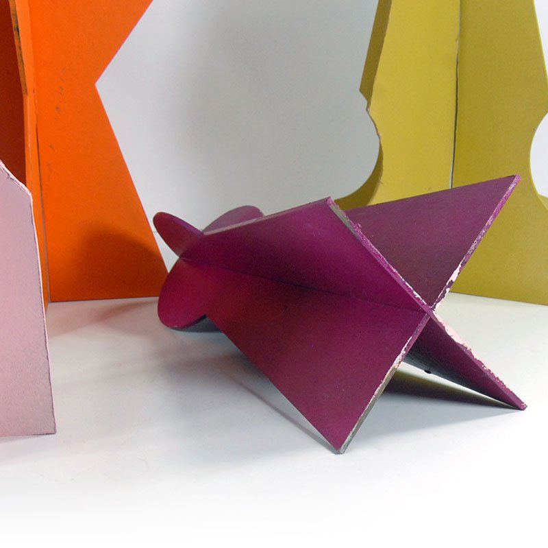 Postmodern Spatial Cardboard Forms, 1980s, Set of 10 for sale at Pamono