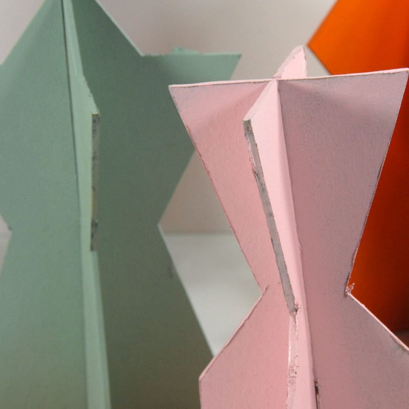 Postmodern Spatial Cardboard Forms, 1980s, Set of 10 for sale at Pamono