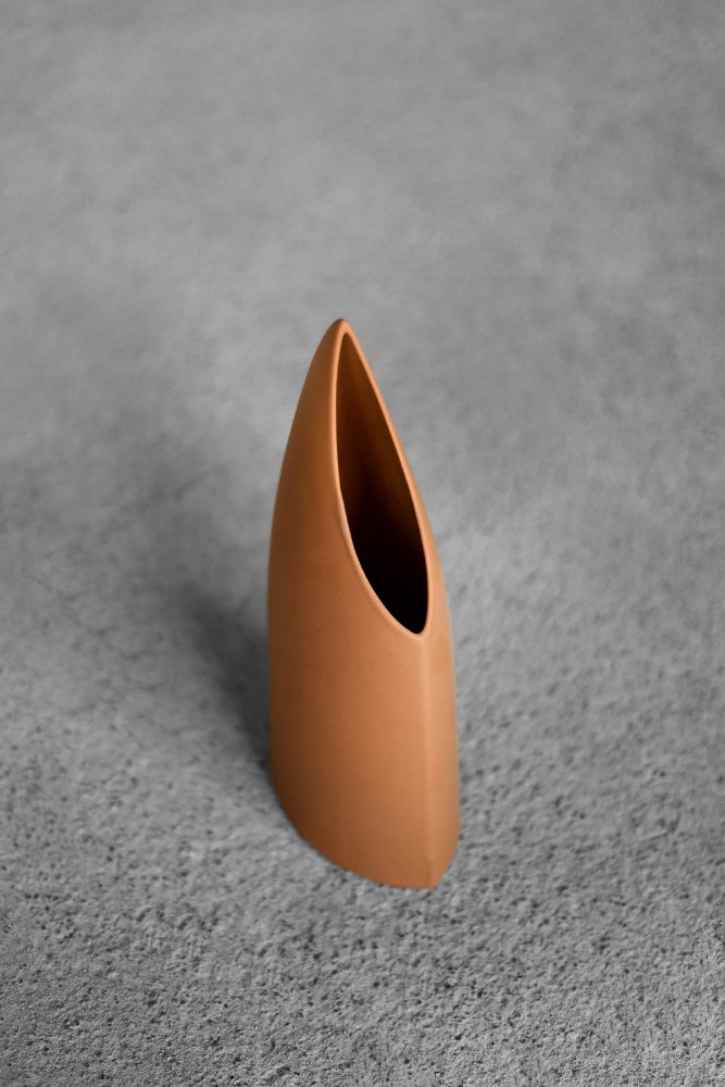 Mid-Century German Modern Stoneware Brick Red Vase from Asa Selection ...