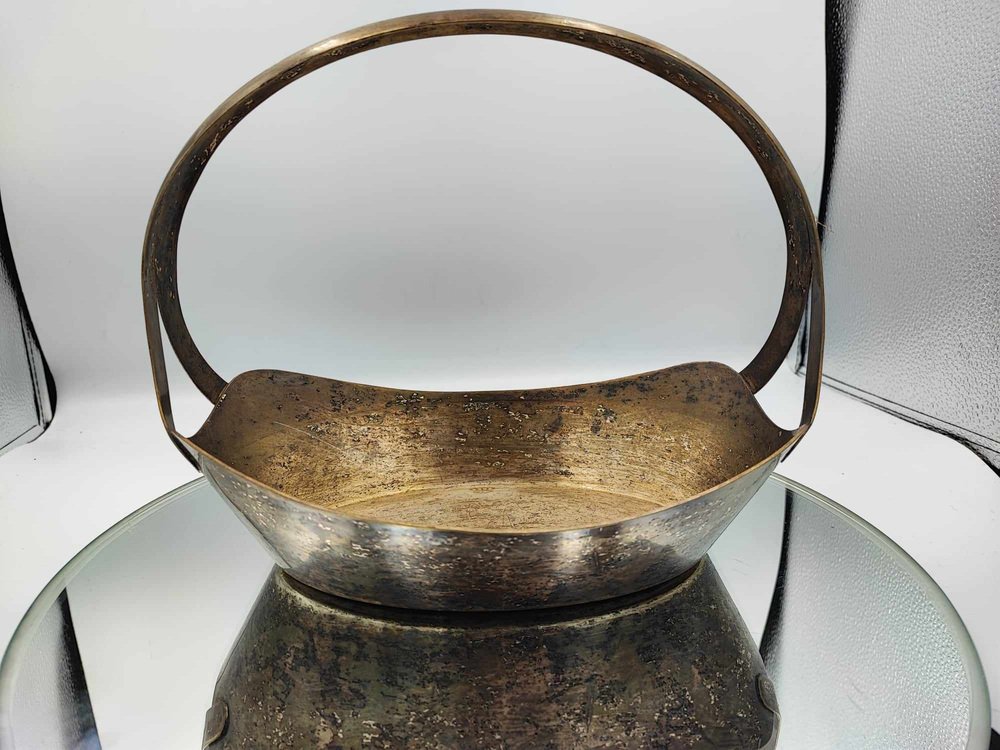 Vergoldeter Art Deco Korb von W&G, 1920er bei Pamono kaufen