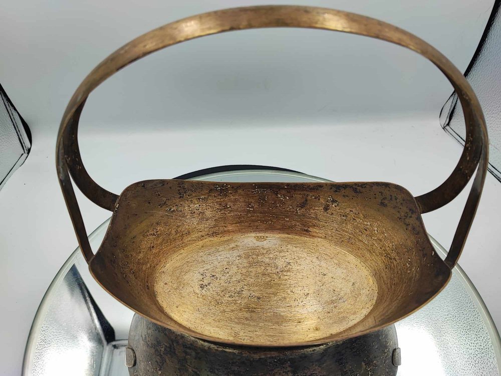 Vergoldeter Art Deco Korb von W&G, 1920er bei Pamono kaufen