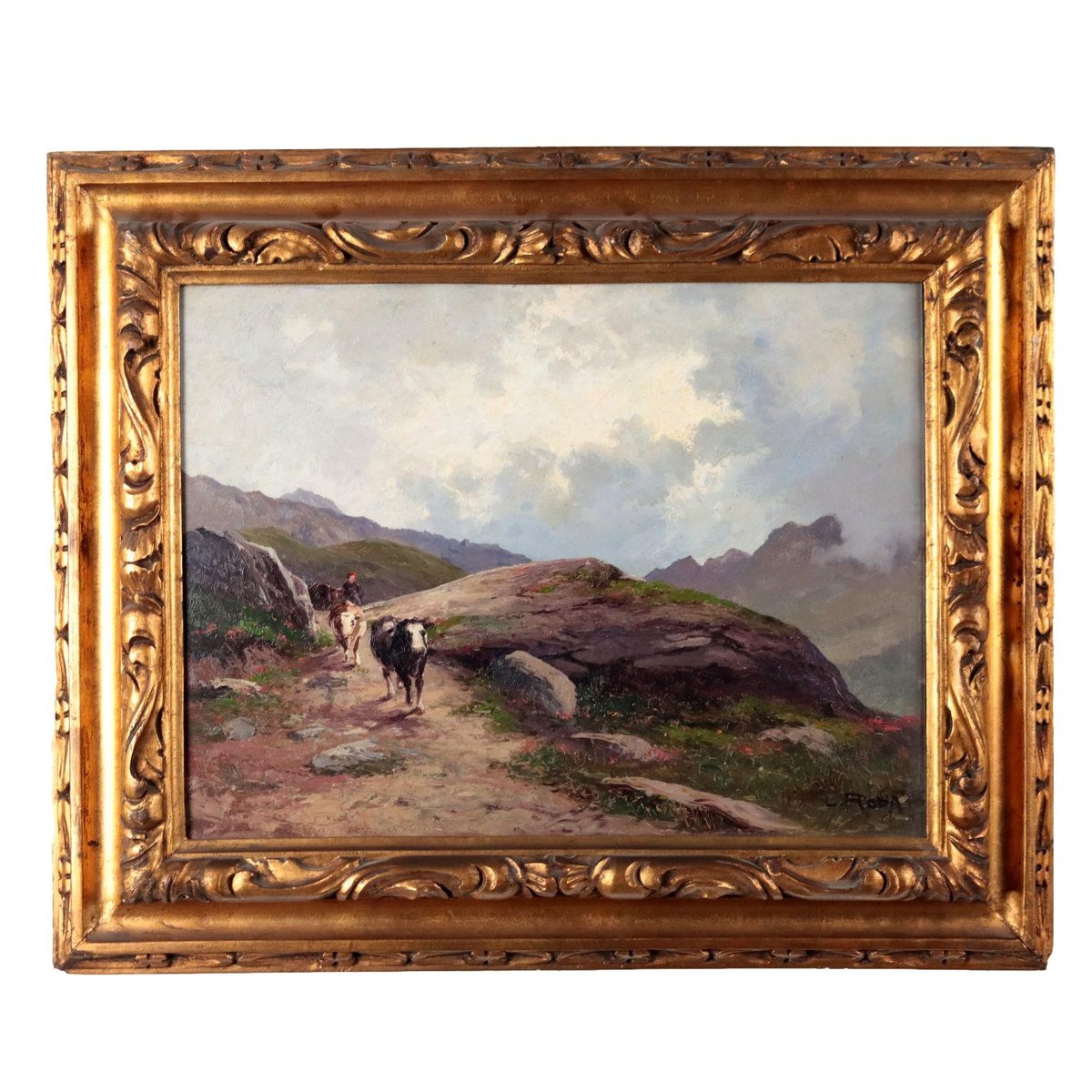 Leonardo Roda, Landscape, Oil on Canvas for sale at Pamono
