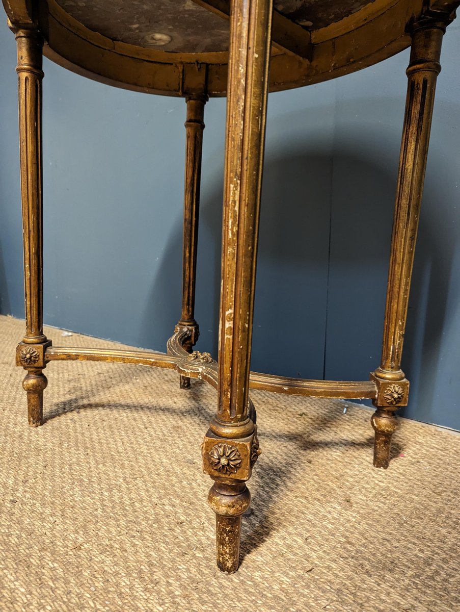 Napoleon III Golden Side Table for sale at Pamono