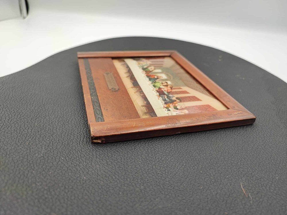 First Communion Souvenir Oil Print Depicting Last Supper, 1890s for ...