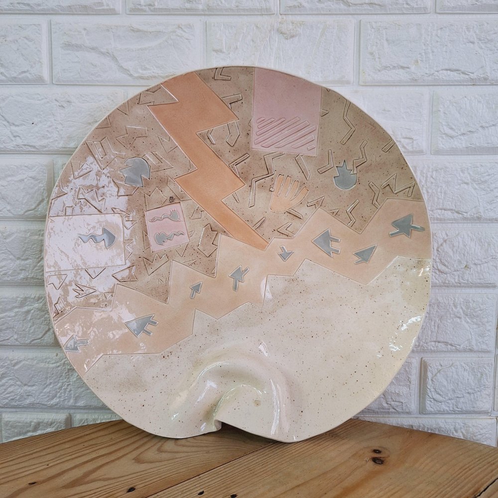Vintage Studio Pottery Abstract Plate by Barbara Demery, 1985 for sale ...