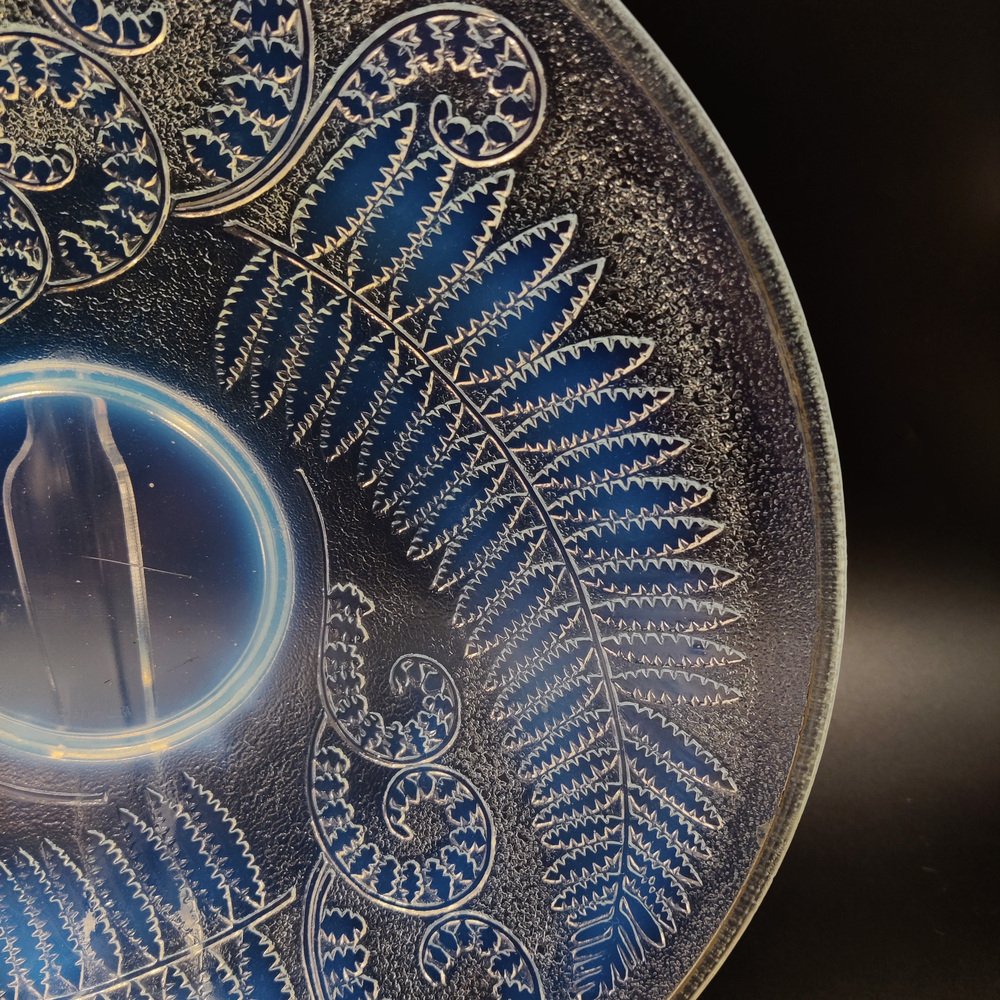 Art Deco Glass Bowl with Ferns by Etling, 1920s for sale at Pamono