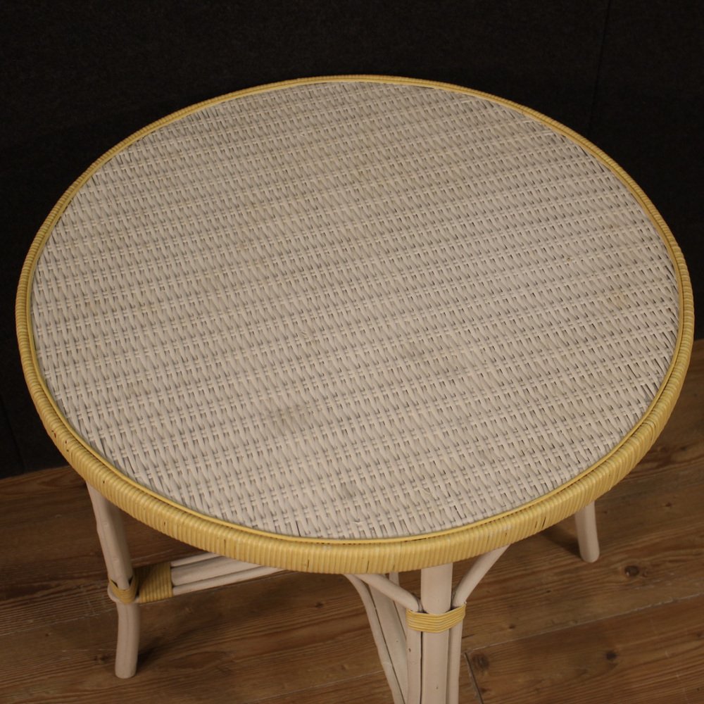 Italian Wicker Coffee Table, 1980s for sale at Pamono