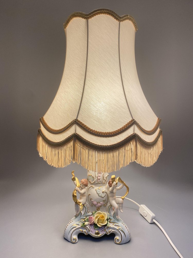 Baroque Style Table Lamps in Porcelain by Rudolf Kämmer, Thuringia ...
