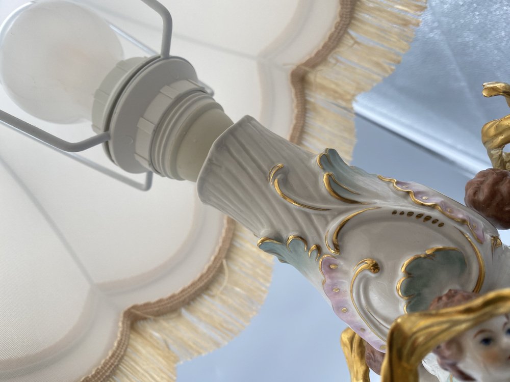 Baroque Style Table Lamps in Porcelain by Rudolf Kämmer, Thuringia ...