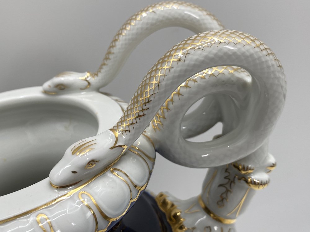 Meissen Snake Hande Vases in the style of Ernst August Leuteritz ...